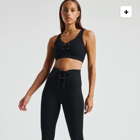 Year of Ours | Pants & Jumpsuits | Year Of Ours Black Ribbed Football ...